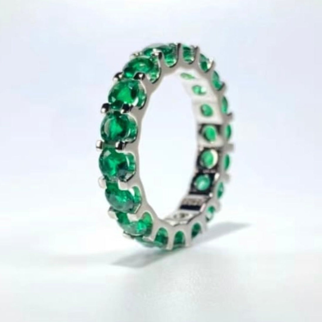 Emerald Green Eternity Ring – Lindsey Kate Collection